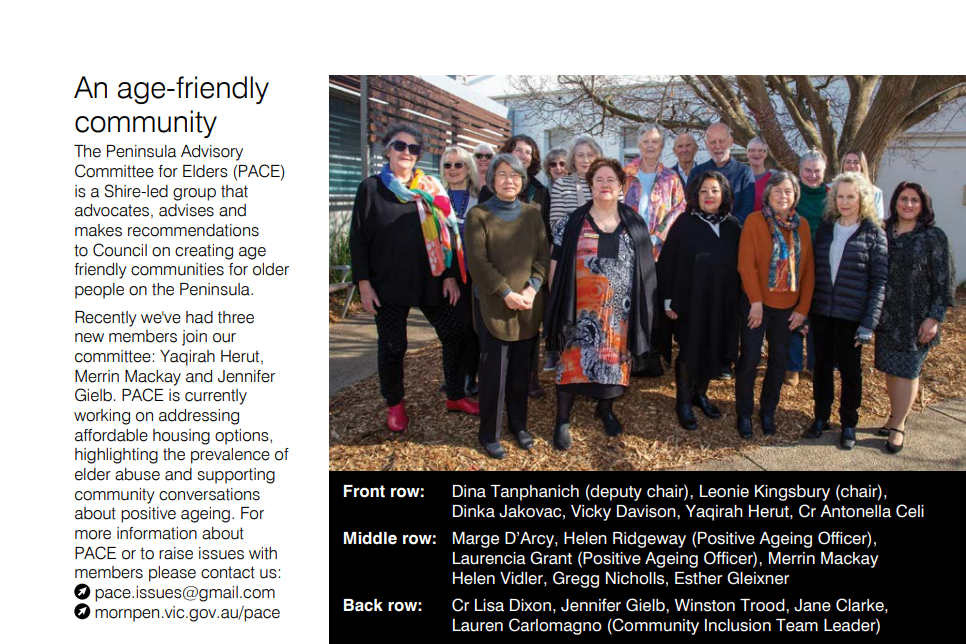 Peninsula Advisory Committee for Elders (PACE) 2023 - Age-Friendly World